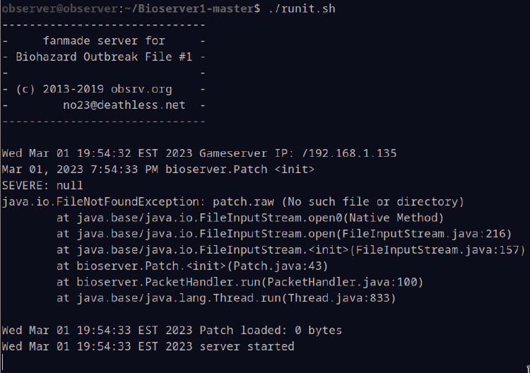 Biohazard: Outbreak Server Setup | corbin.zip
